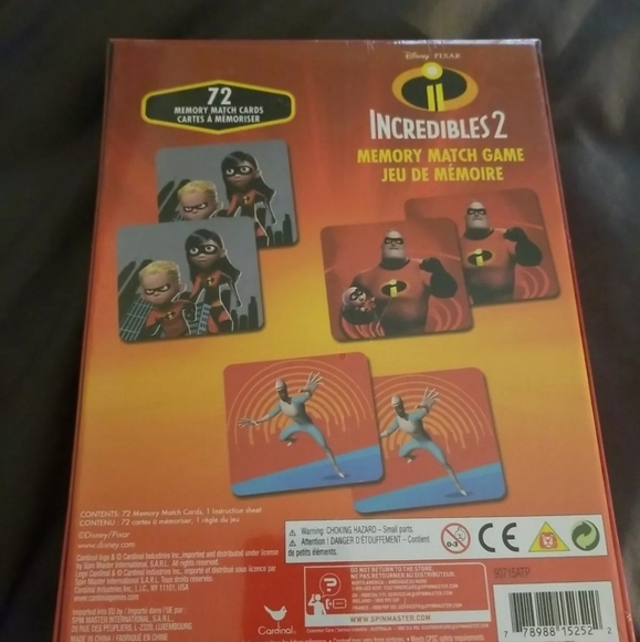Disney | Toys | Disney Pixar Incredibles 2 Memory Match Game Box New ...